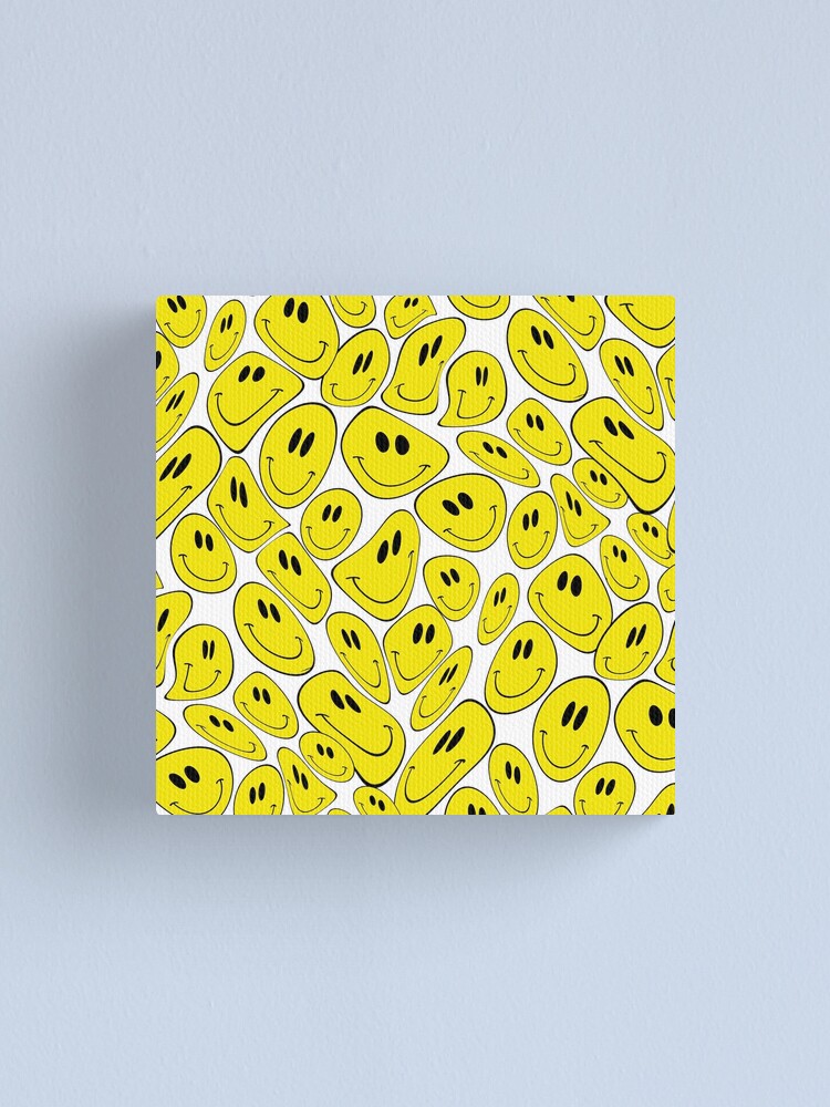 "Trippy smiley face stoner hippie trippy aesthetic pattern " Canvas ...