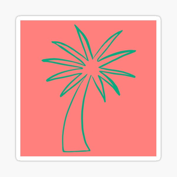 "Bright palm tree (orange and green)" Sticker for Sale by Capritaurus ...