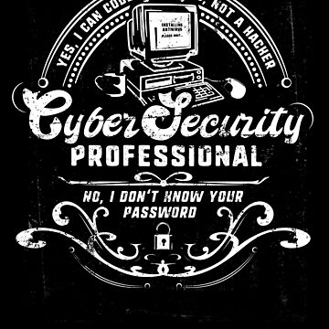 "Cybersecurity Professional "Not a Hacker" Funny Vintage" Essential T ...