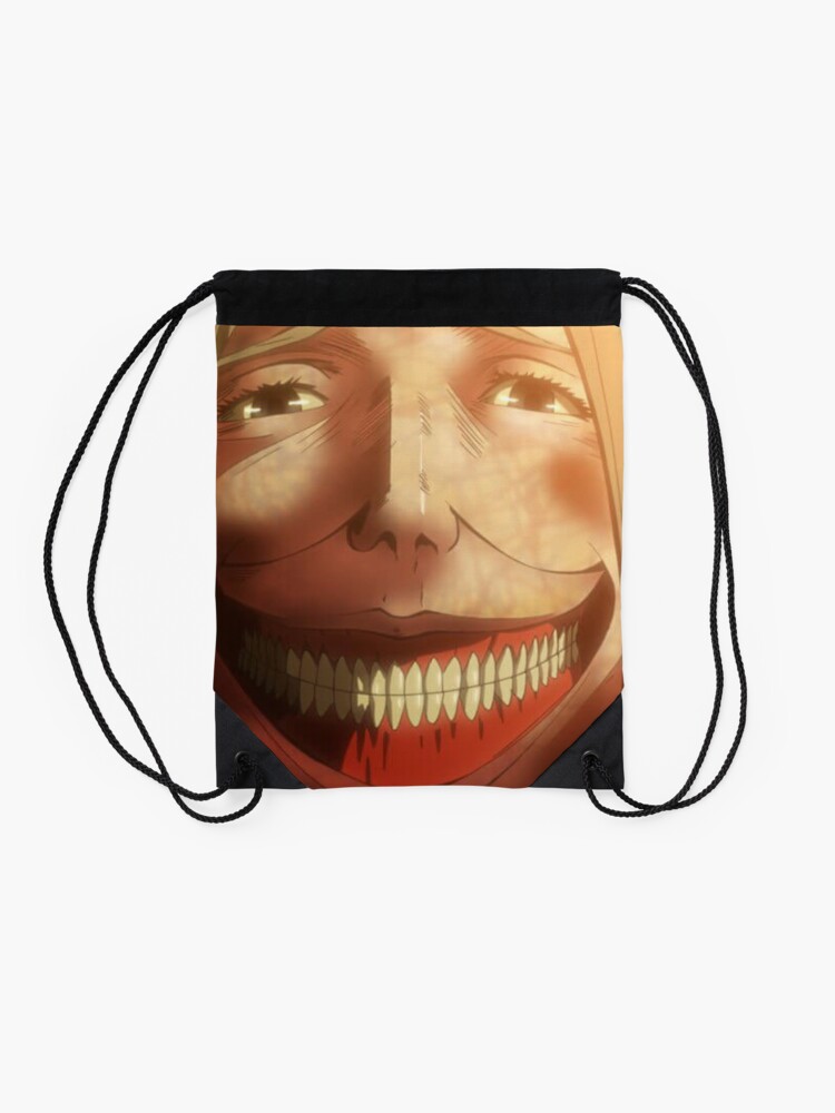 "Copie de Smiling titan" Drawstring Bagundefined by Ggrreegg89 | Redbubble