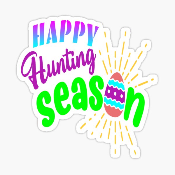"happy easter egg hunting" Sticker for Sale by danielstrange3 | Redbubble