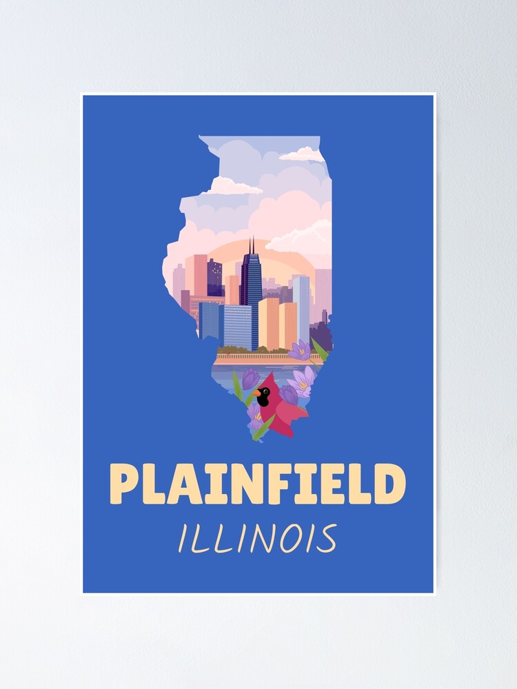 "Plainfield Illinois Map" Poster by Taumaturgo | Redbubble