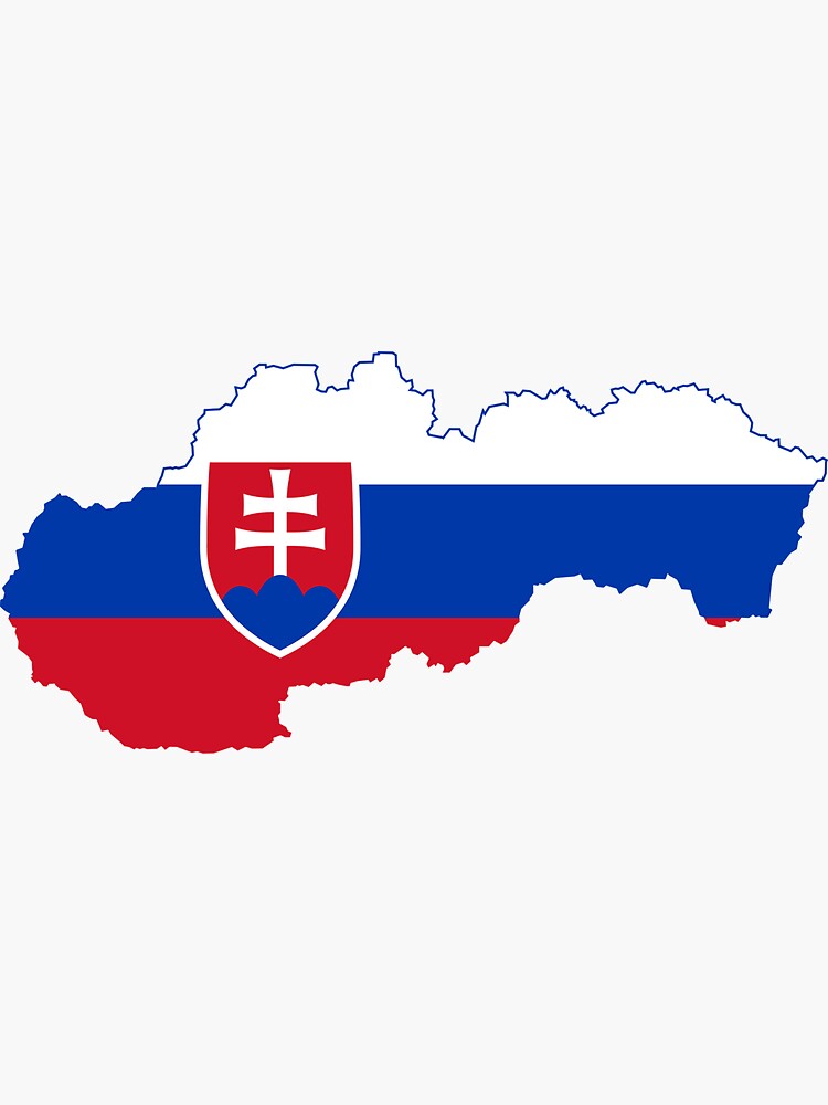 "Flag Map of Slovakia " Sticker for Sale by abbeyz71 | Redbubble