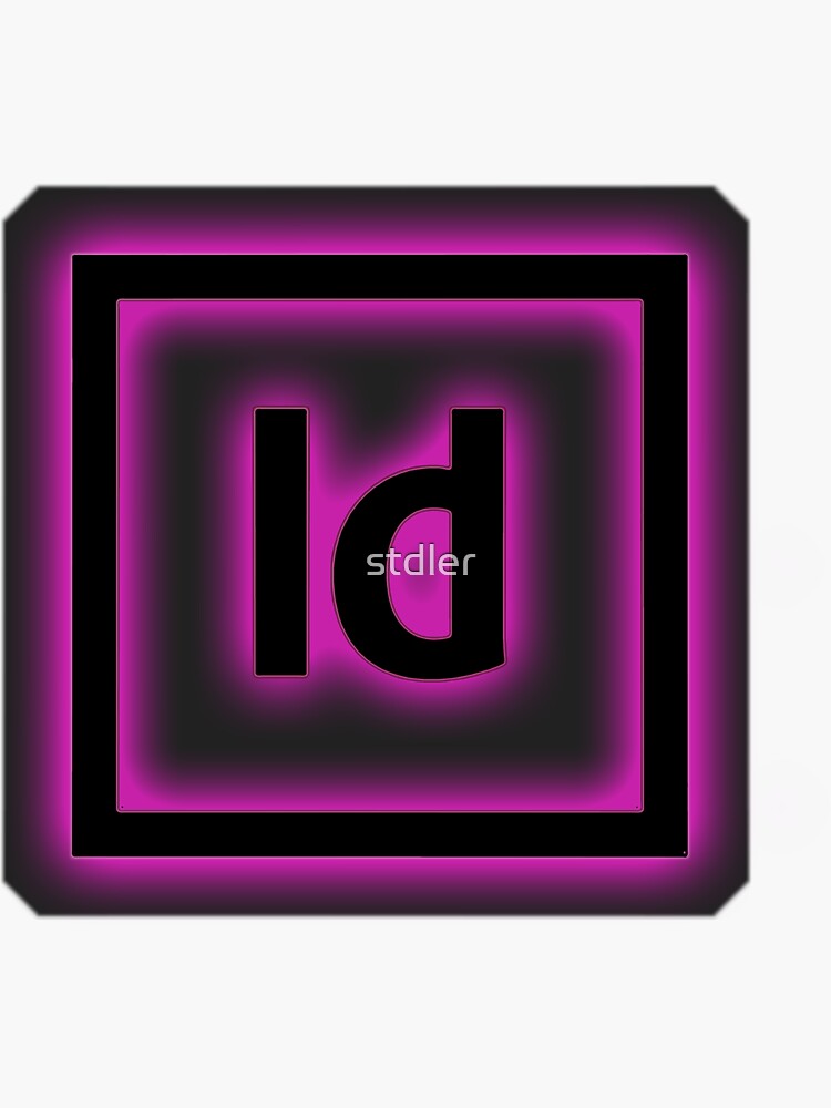 "Adobe InDesign Neon" Sticker for Sale by stdler | Redbubble