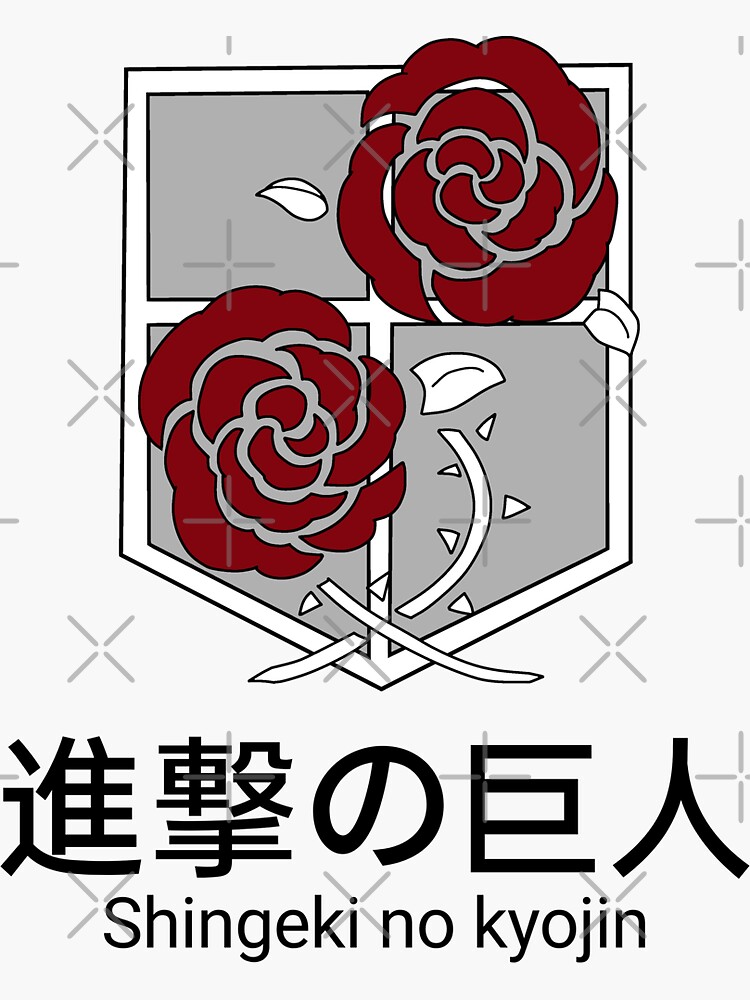 "AOT (stationary guard)" Sticker for Sale by aleajsstuff | Redbubble