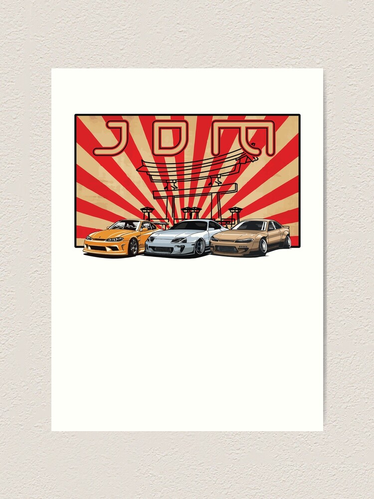"JDM Drift Cars with Torii Gate Graphic , Japanese Domestic Market" Art ...