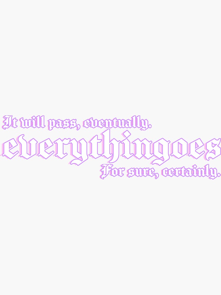 "everythingoes by RM pastel version" Sticker for Sale by evechuu ...