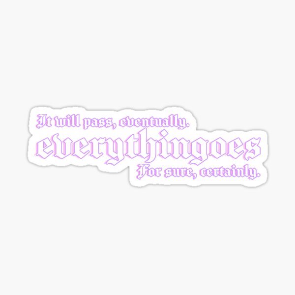 "everythingoes by RM pastel version" Sticker for Sale by evechuu ...