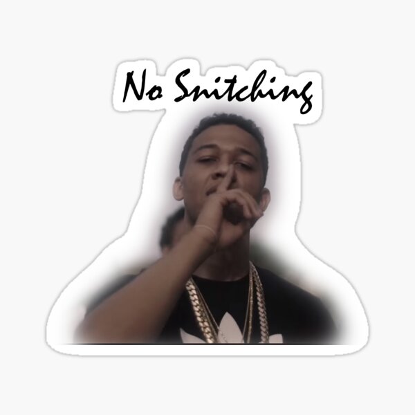"Bibby - No snitching" Sticker for Sale by HoodWear | Redbubble