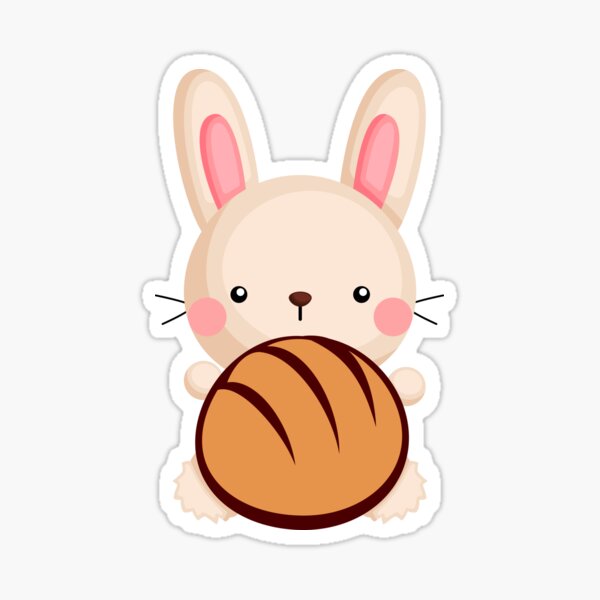 Cute Bunny Rabbit Loaf Sticker For Sale By Urahgo Redbubble