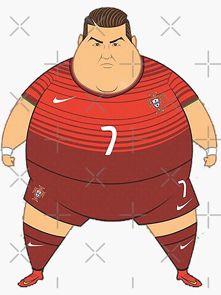 "Cristiano Ronaldo fat" Sticker for Sale by TheLucasStory | Redbubble