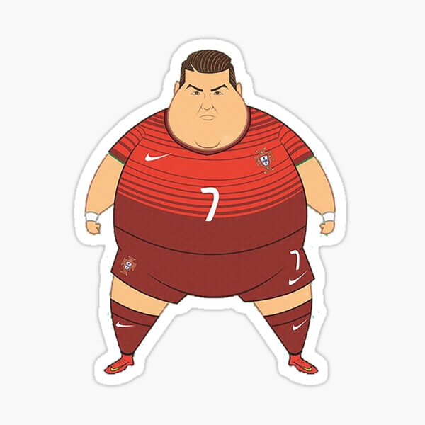 "Cristiano Ronaldo fat" Sticker for Sale by TheLucasStory | Redbubble