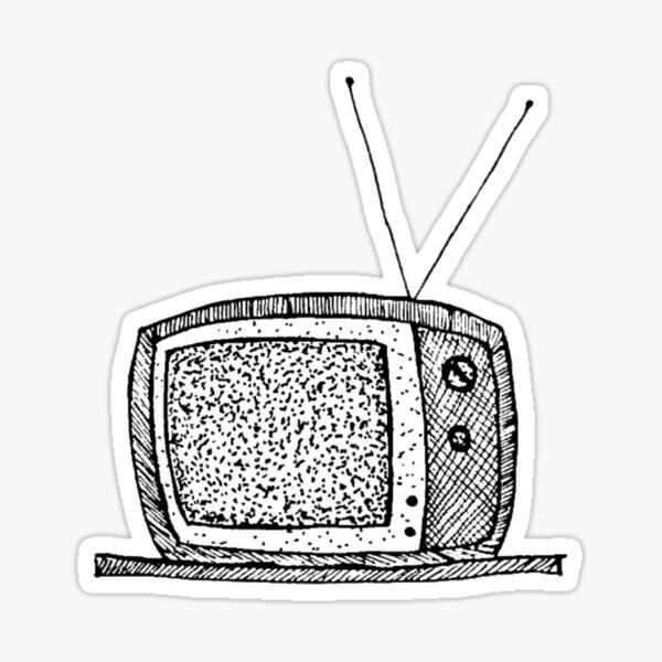 "Retro TV" Sticker for Sale by JudePeters | Redbubble