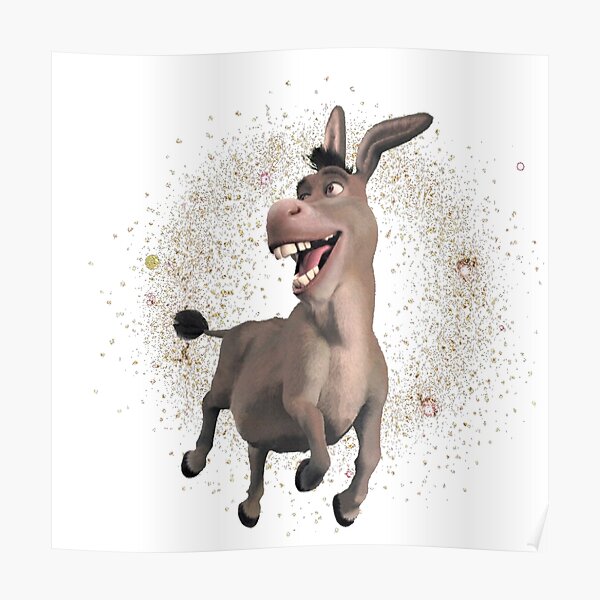 "donkey flying shrek" Poster for Sale by beevense | Redbubble