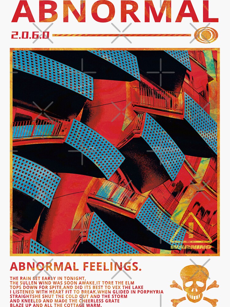 "Abnormal Feelings Life" Sticker by MOUNIROPRINT | Redbubble