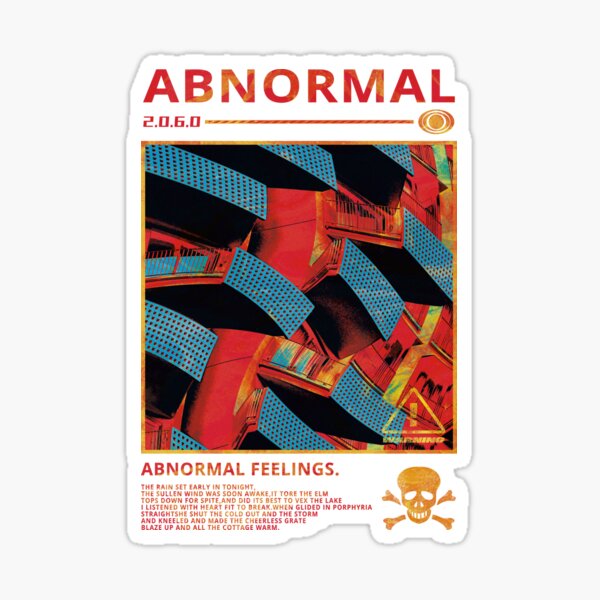 "Abnormal Feelings Life" Sticker by MOUNIROPRINT | Redbubble