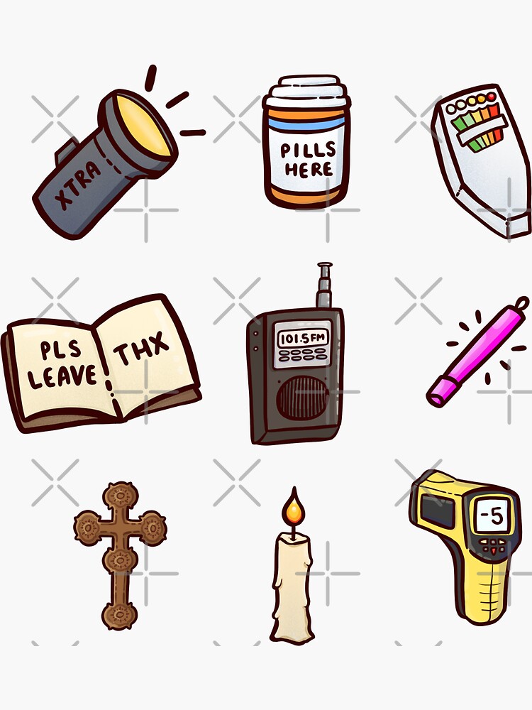 "phasmophobia items" Sticker for Sale by sleepiest | Redbubble
