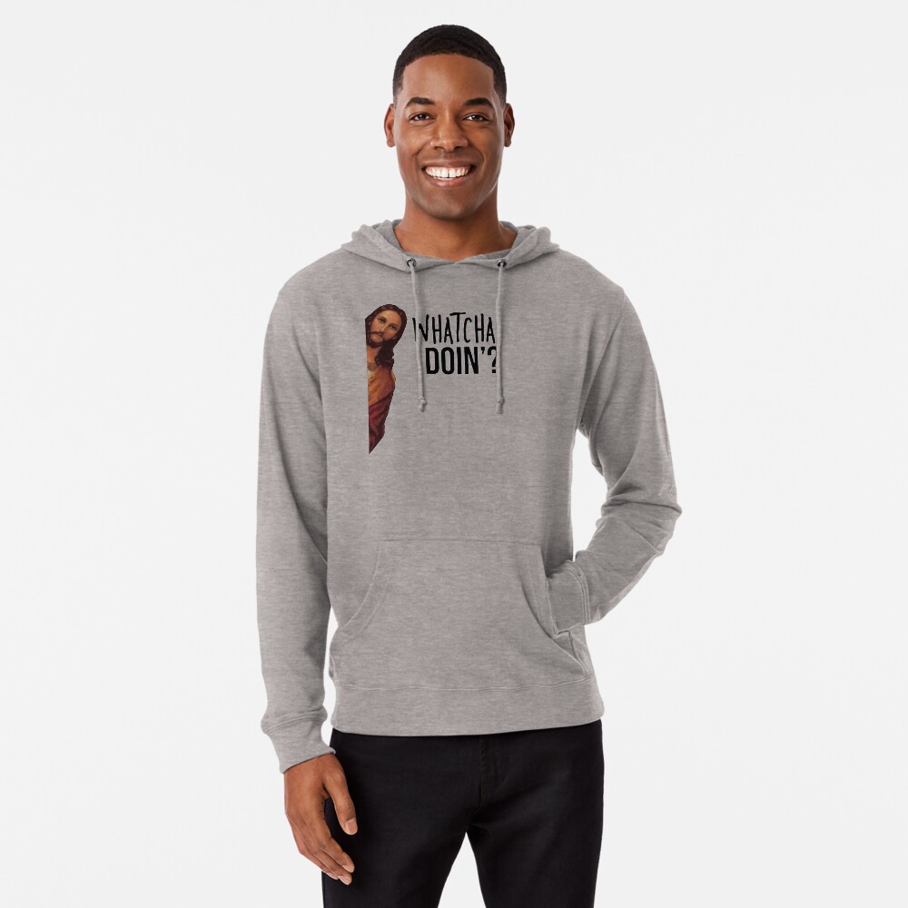 "Jesus Whatcha Doin'?" Sticker for Sale by Dankashire | Redbubble