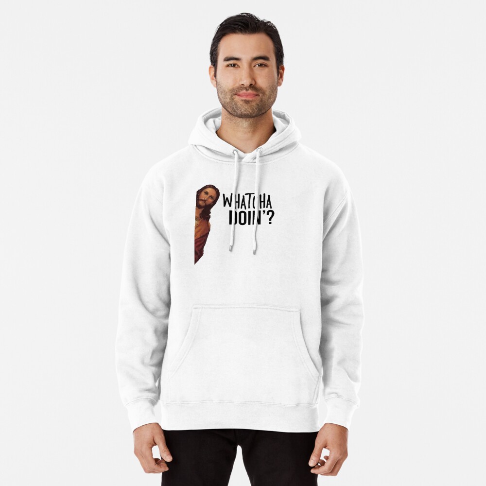 "Jesus Whatcha Doin'?" Sticker for Sale by Dankashire | Redbubble