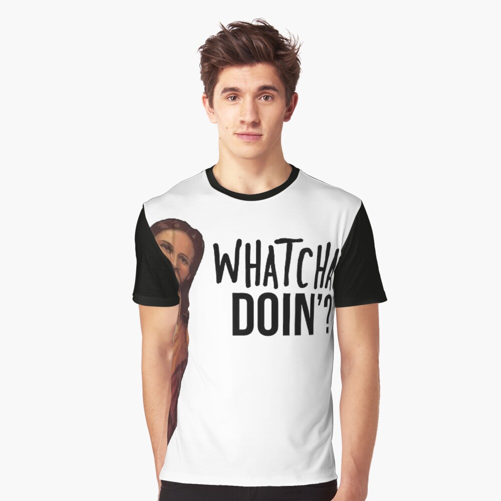 "Jesus Whatcha Doin'?" Sticker for Sale by Dankashire | Redbubble