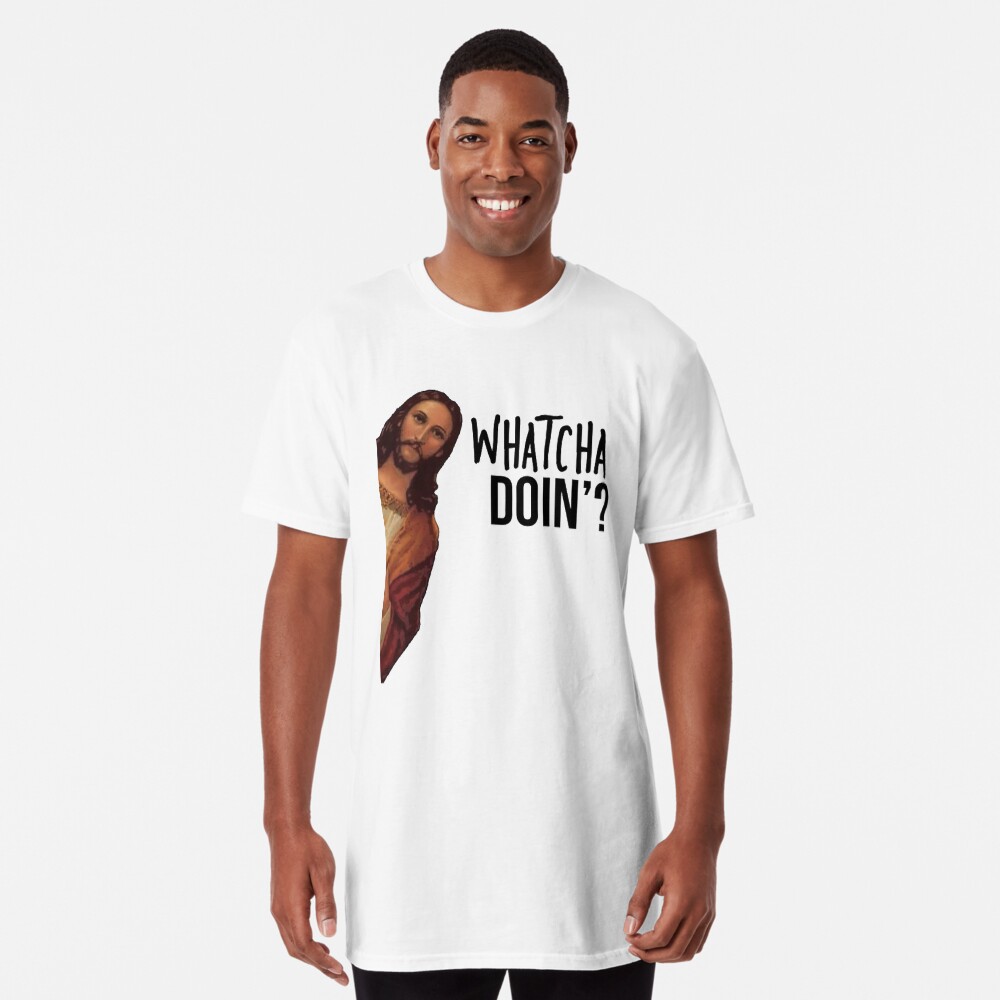 "Jesus Whatcha Doin'?" Sticker for Sale by Dankashire | Redbubble