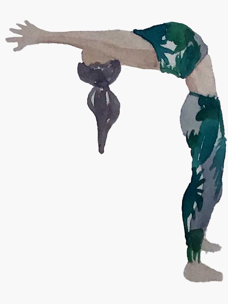 "Back bend yoga pose sticker " Sticker for Sale by smosner2 | Redbubble