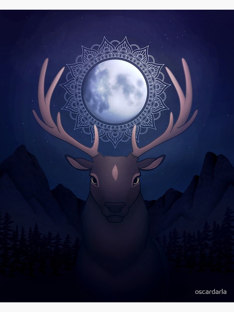 "Elk Moon" Poster by oscardarla | Redbubble