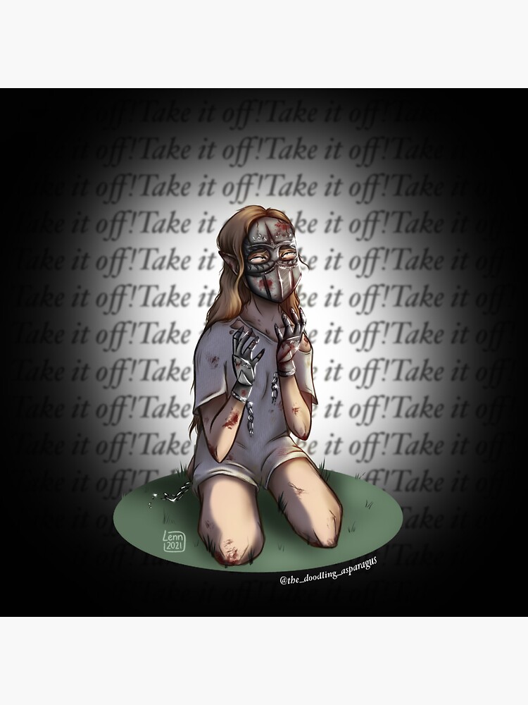 "Aelin iron mask print" Sticker for Sale by DoodlingLenn | Redbubble