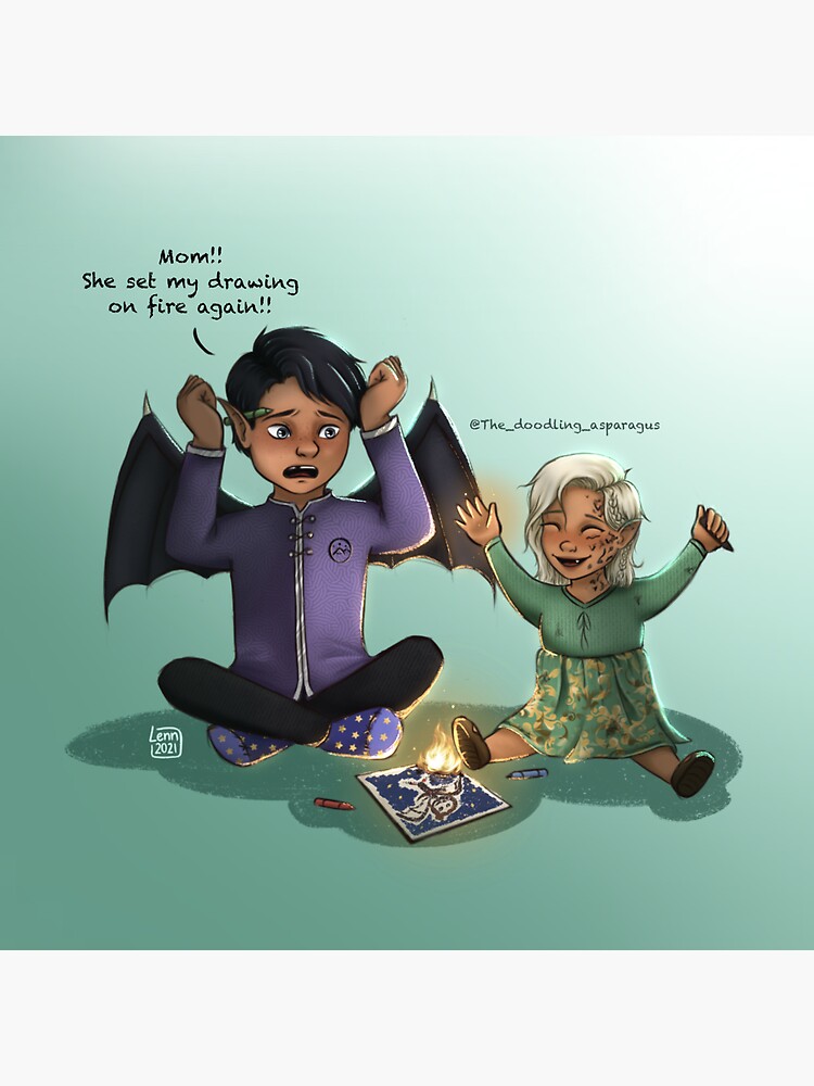 "ACOTAR and TOG mashup print" Sticker for Sale by DoodlingLenn | Redbubble