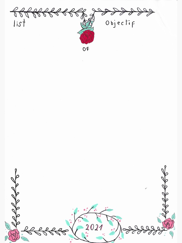 "the list of objectives " Sticker by danielllaaa | Redbubble