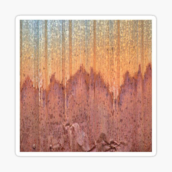 " Nature Made Rusted Metal " Sticker for Sale by HappinessWorld | Redbubble