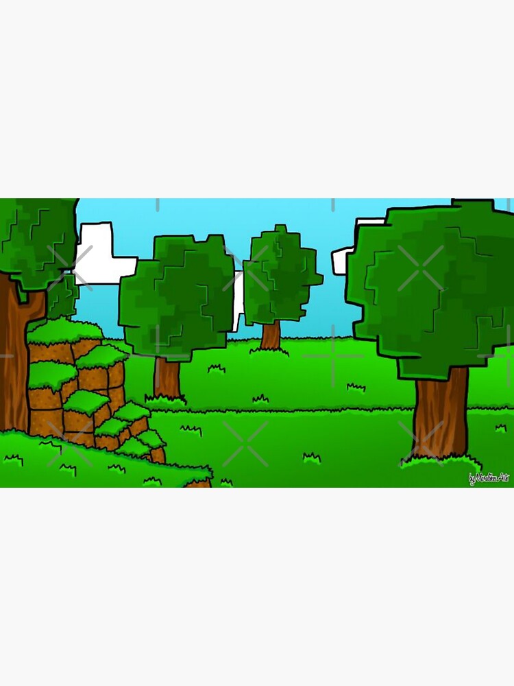 "Minecraft landscape" Sticker for Sale by MinecraftWorld2 | Redbubble