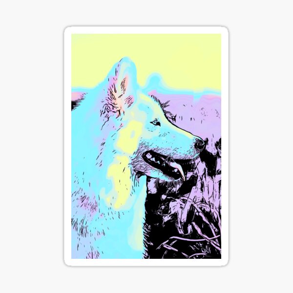 "Wolf art" Sticker for Sale by CruStore | Redbubble