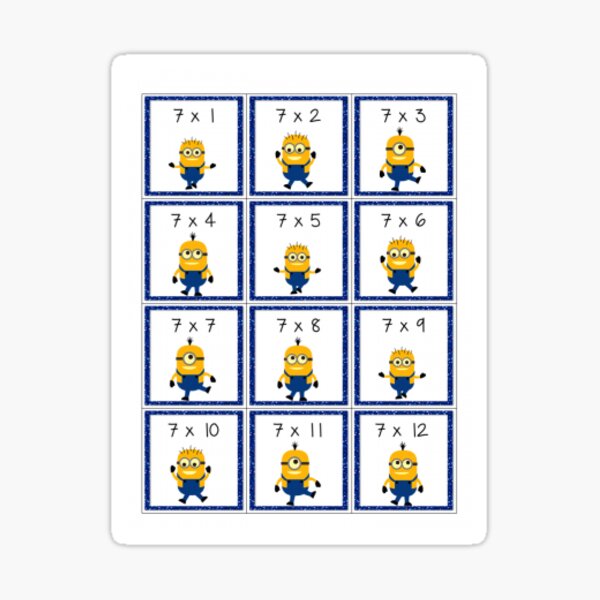 " Minion Multiplication " Sticker for Sale by designpartyform | Redbubble