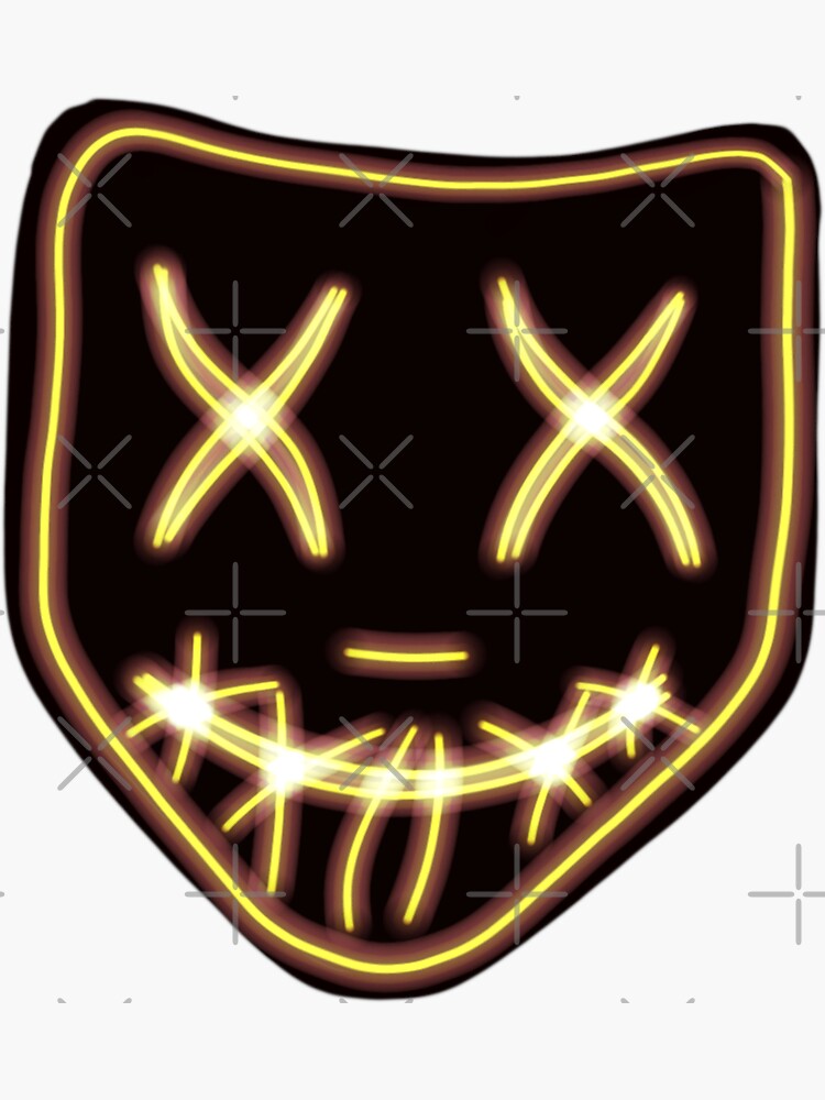 "Luminous Mask || The Purge Mask || Halloween Mask || Orange LED ...