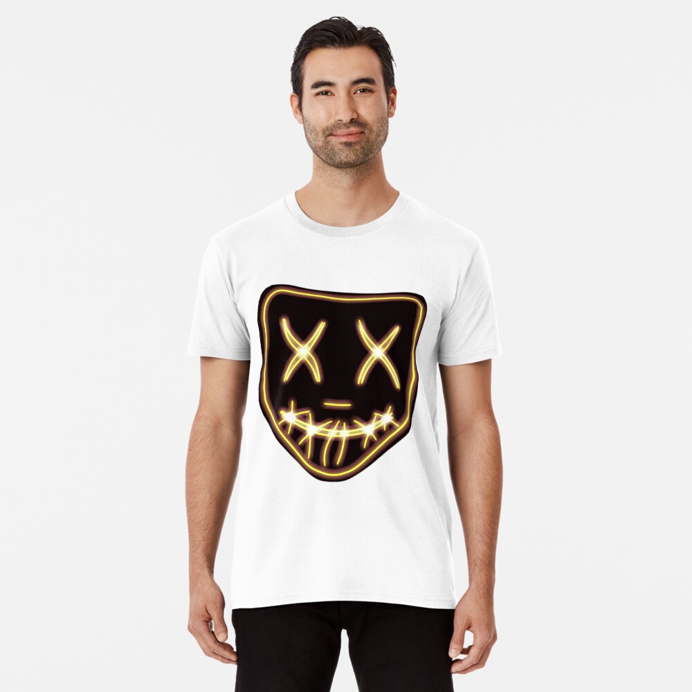 "Luminous Mask || The Purge Mask || Halloween Mask || Orange LED ...