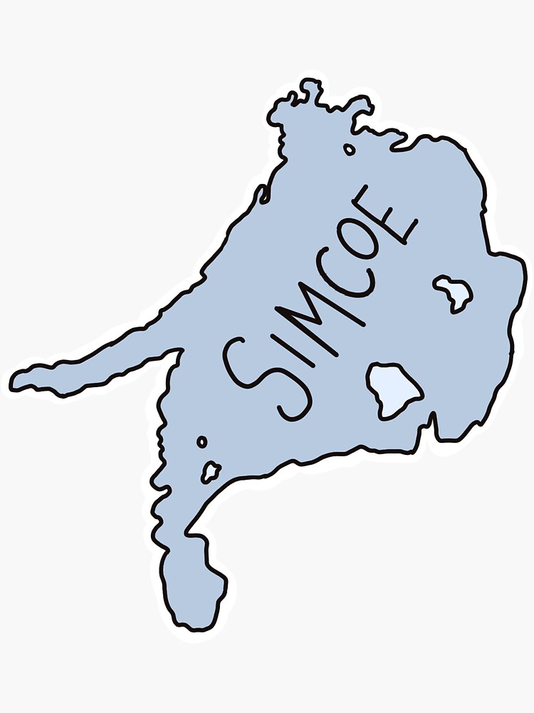 "Lake Simcoe Sticker" Sticker for Sale by glasenby | Redbubble