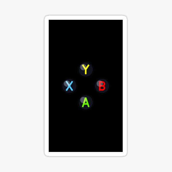 "xbox fanart buttons" Sticker for Sale by JordzArt | Redbubble