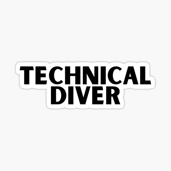 "Technical Diver" Sticker by StudioAquaLumos | Redbubble