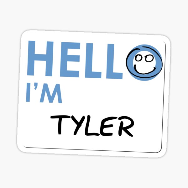 "Fight Club - Hello I’m Tyler" Sticker by PonchTheOwl | Redbubble