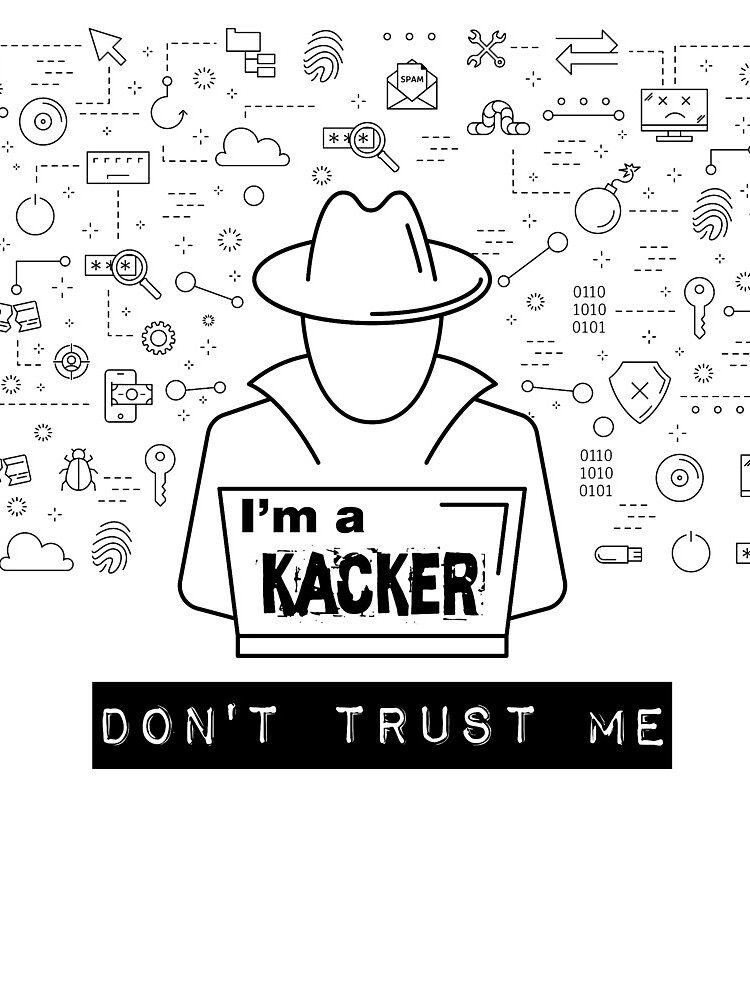 "I'm a hacker" Drawstring Bag for Sale by MUTAZKHAIRY | Redbubble
