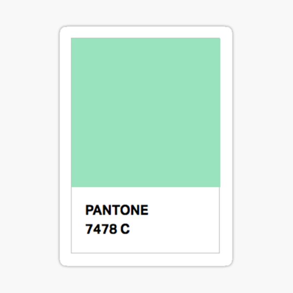 "Pantone pastel green" Sticker for Sale by papillon-insula | Redbubble