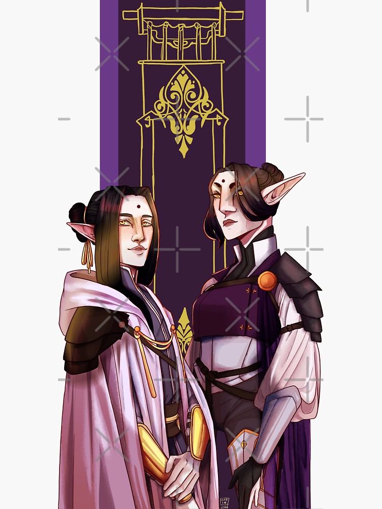 "Elven Rulers " Sticker for Sale by RobinDoesArt | Redbubble