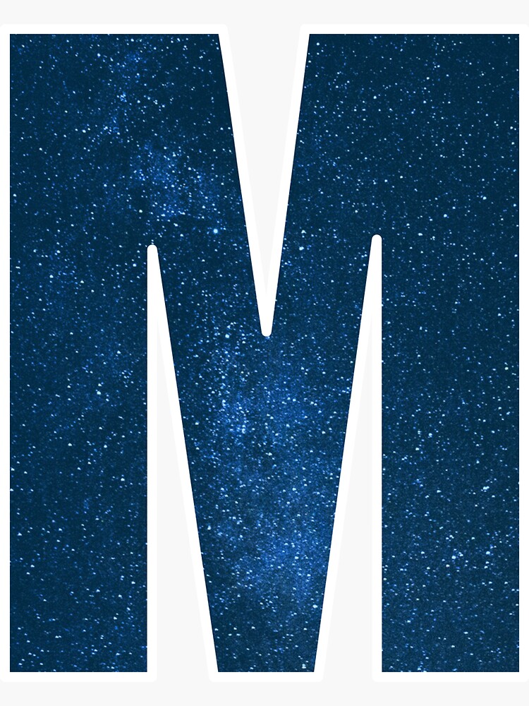 "Letter M - Stars in the Sky Monogram Art" Sticker for Sale by dylanxh ...