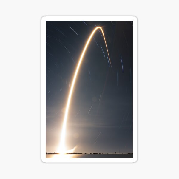"SpaceX Starlink 18 Launch" Sticker for Sale by kraftkirby | Redbubble