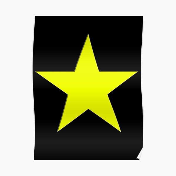"Simple Yellow Star" Poster for Sale by Passengers | Redbubble