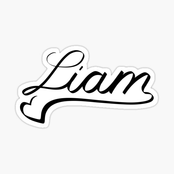"LIAM NAME HEART LINE ART | Baby love unique proposal" Sticker by ...