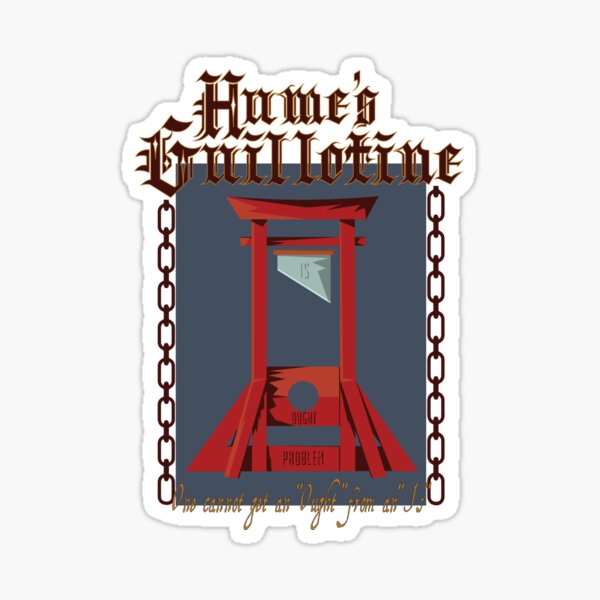 "Hume's Guillotine" Sticker by wierdwisdoms | Redbubble