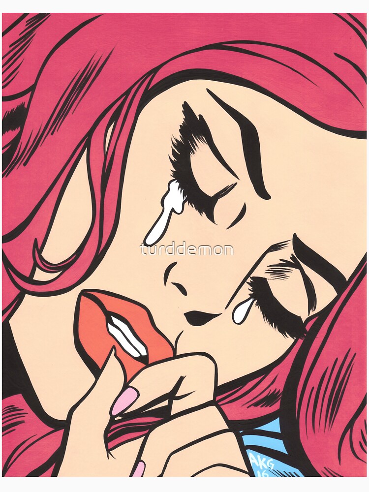 Pink Crying Comic Girl T Shirt For Sale By Turddemon Redbubble