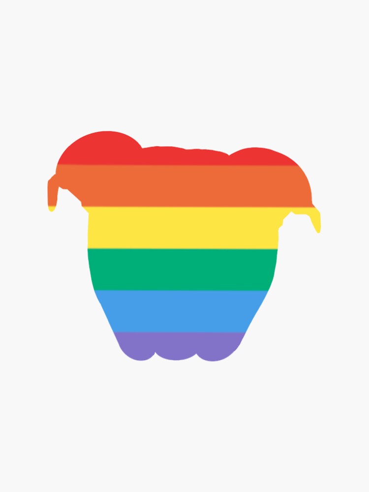 "Rainbow Pit Bull - LGBTQ Pride Flag" Sticker for Sale by ...